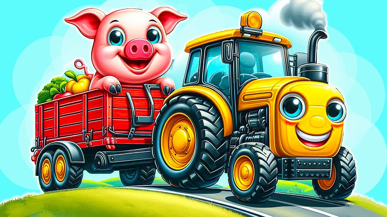Learn Farm Animals with Wheels on the Tractor: Vroom Vroom! - Nursery ...