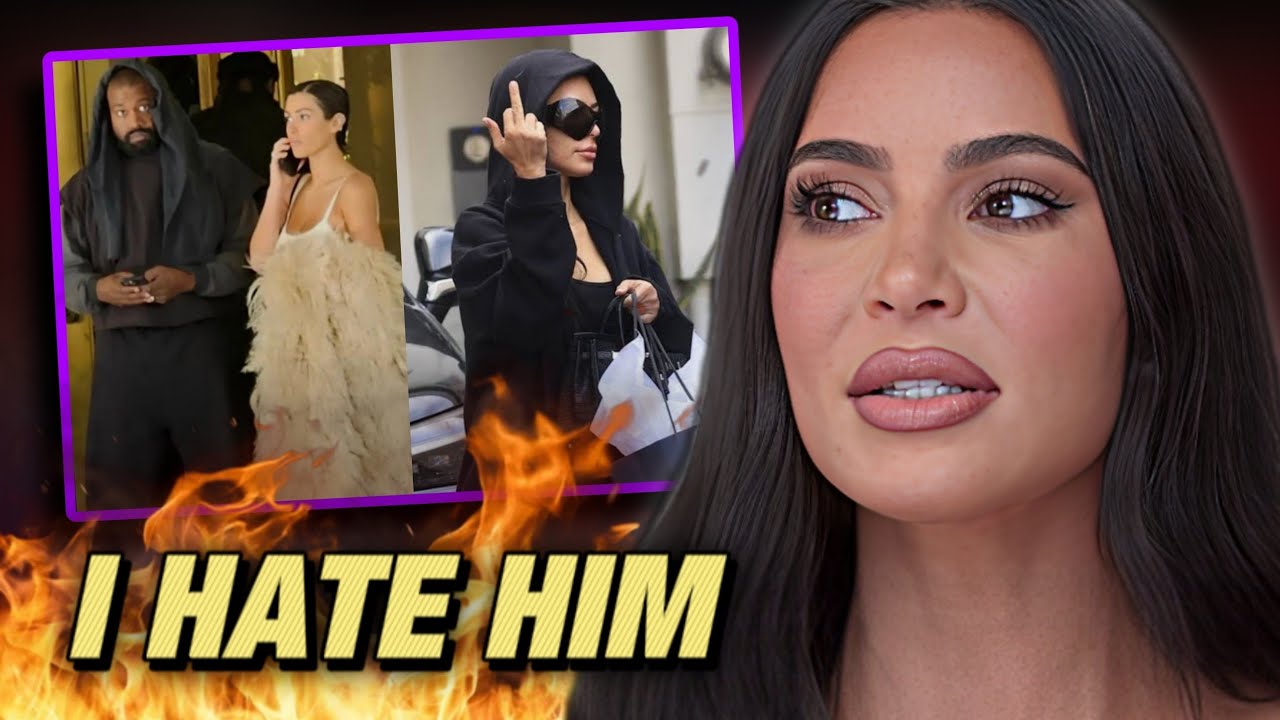 Kim Kardashian Flashes Middle Finger in Anger at Bianca's Return - YouTube