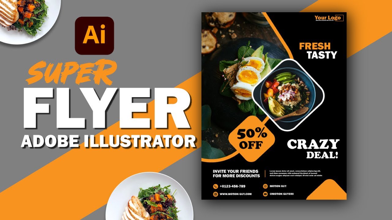 Adobe Illustrator | Flyer Banner Design | Graphics Design - YouTube