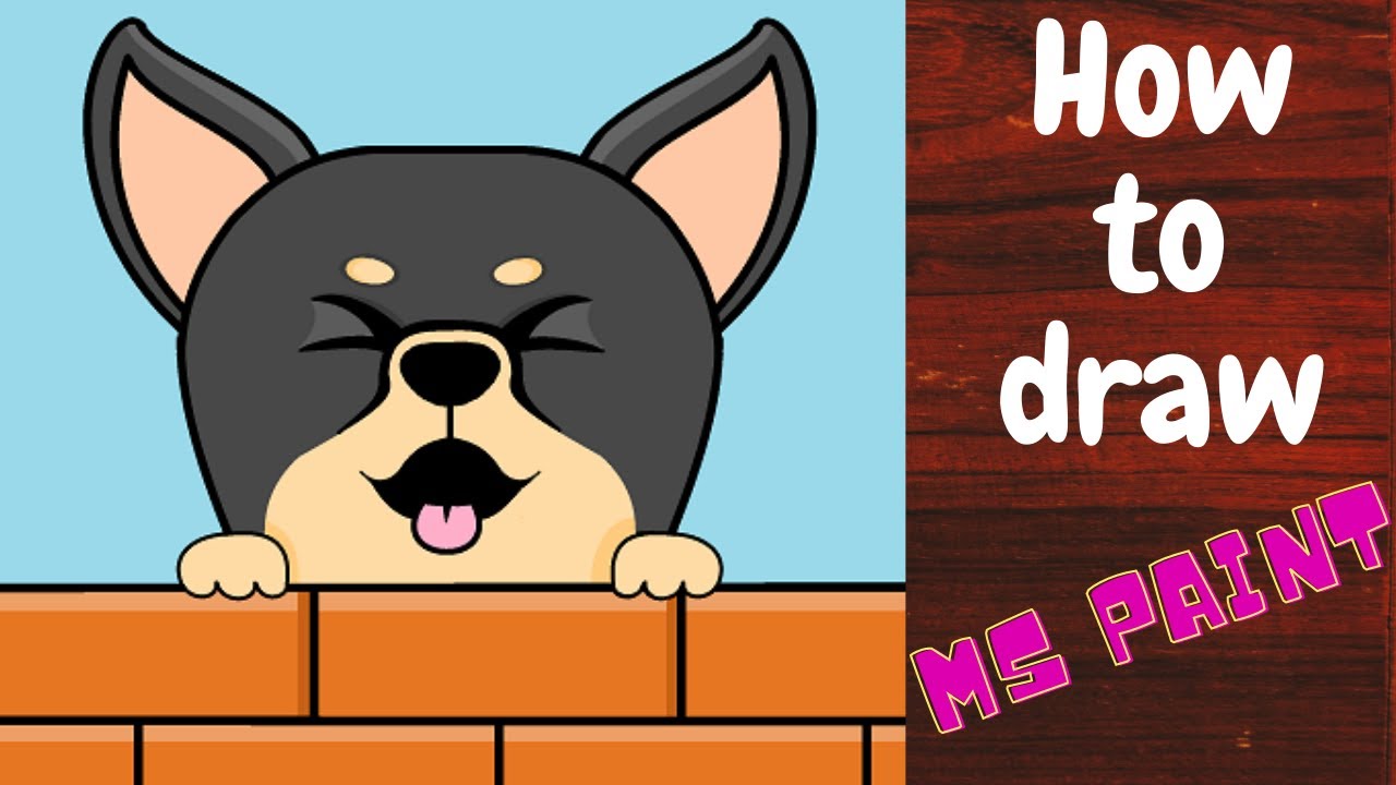 Drawing Cartoon Dog in Computer using MS Paint - PART 1 - YouTube