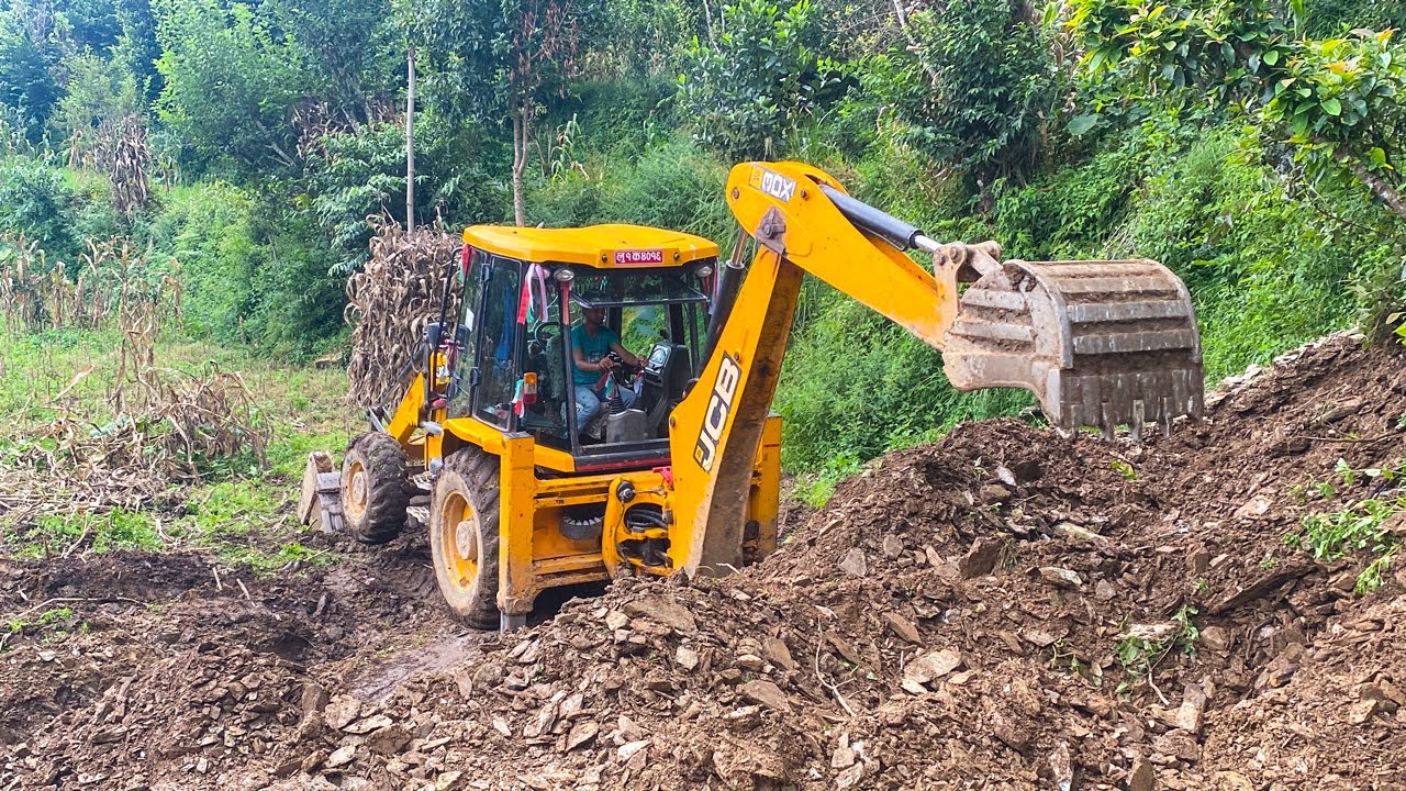 Best JCB Backhoe Loader Working | JCB 3DX Machine Working for Clearing ...