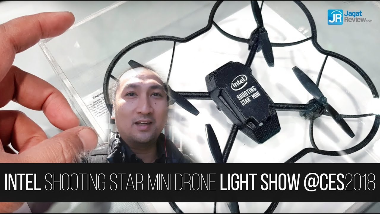Intel Shooting Star Mini Drone Light Show - CES 2018 - YouTube