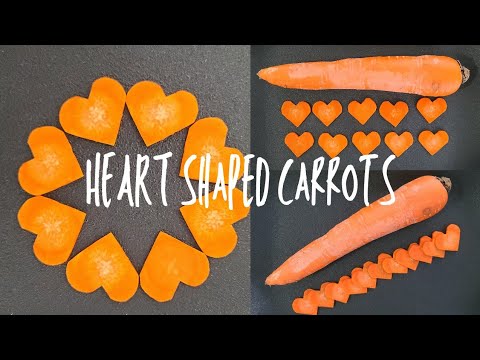How to Make Heart Shaped Carrots for Garnish
