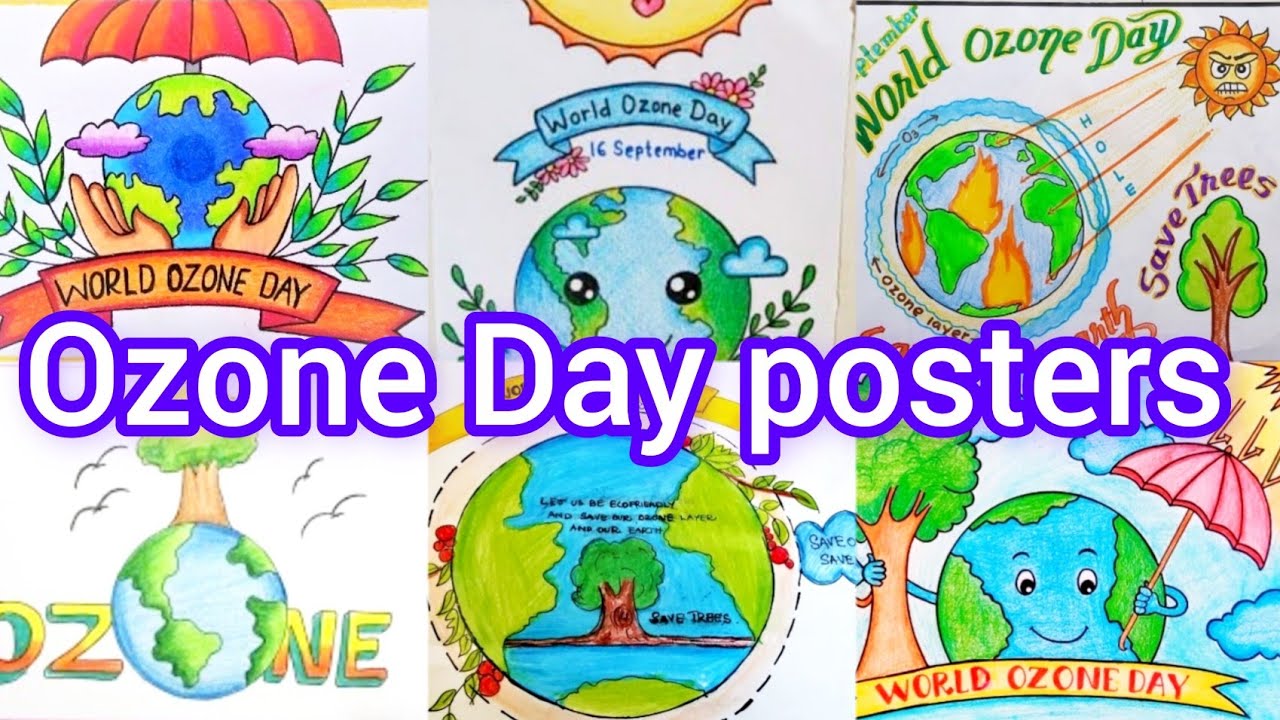 World Ozone Day Drawing 2023|Ozone Day Posters |Simple &Easy Drawings ...