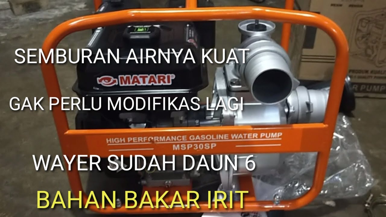 RIVIEW MESIN ALKON POMPA AIR 3INC MEREK MATARI 8,9 PK PAS UNTUK ALAT ...