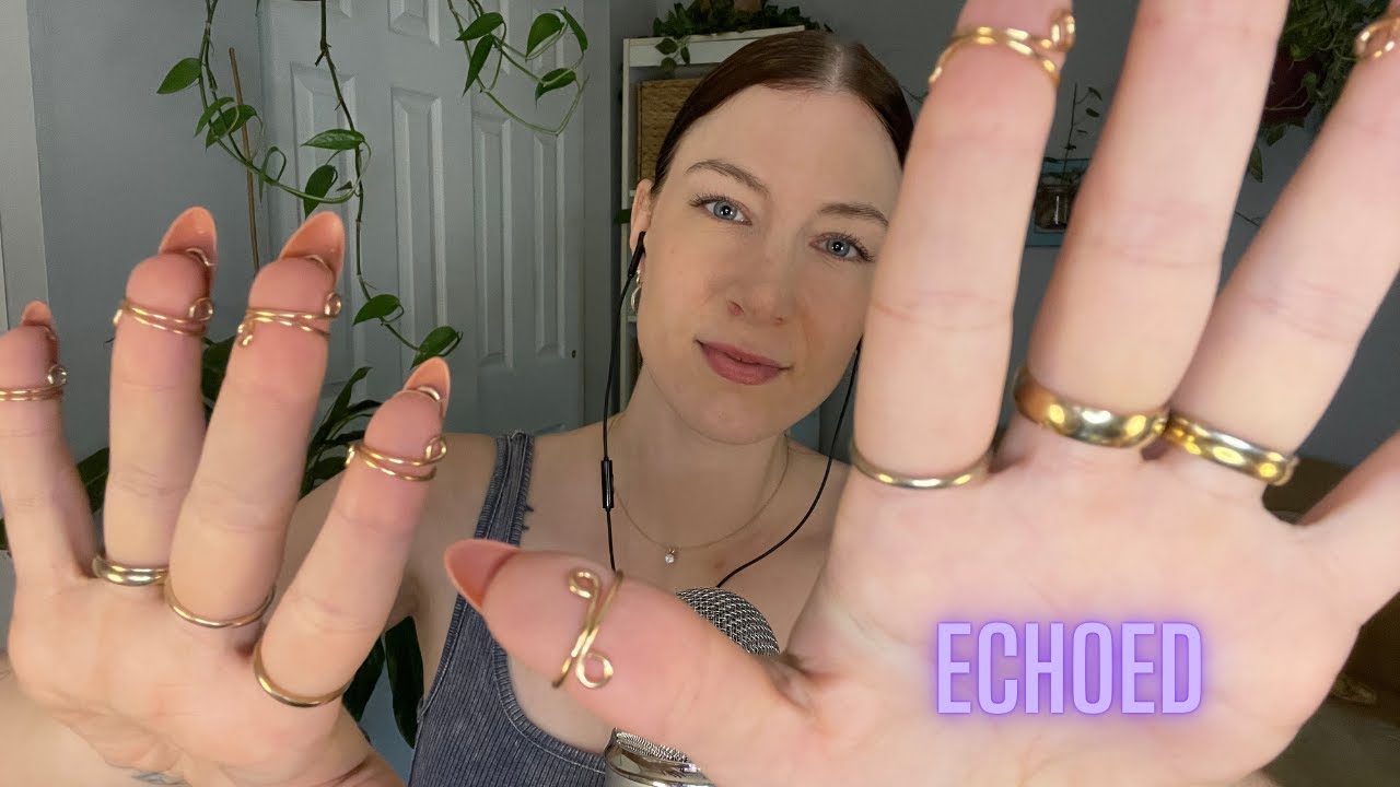 ASMR Echoed 📣 Sleepy Hand Movements & Visual Triggers | Hair Care Tingles - YouTube