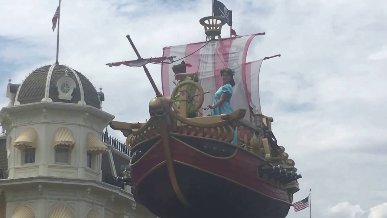 Festival Of Fantasy Parade 6/11/16 Peter Pan Float - YouTube