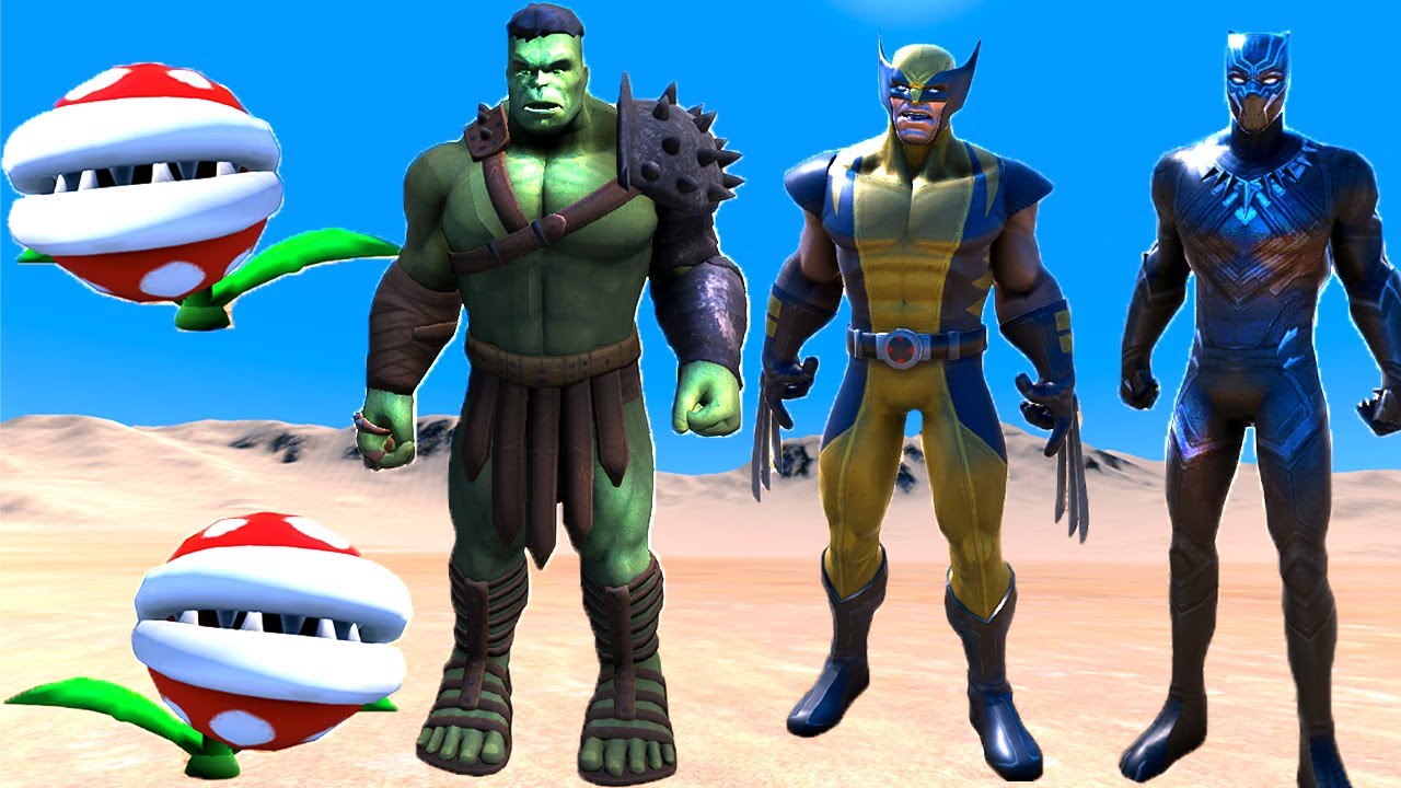 Hulk Plants Zombie vs Black Panther The Wolverine Süper Kahramanlar ...