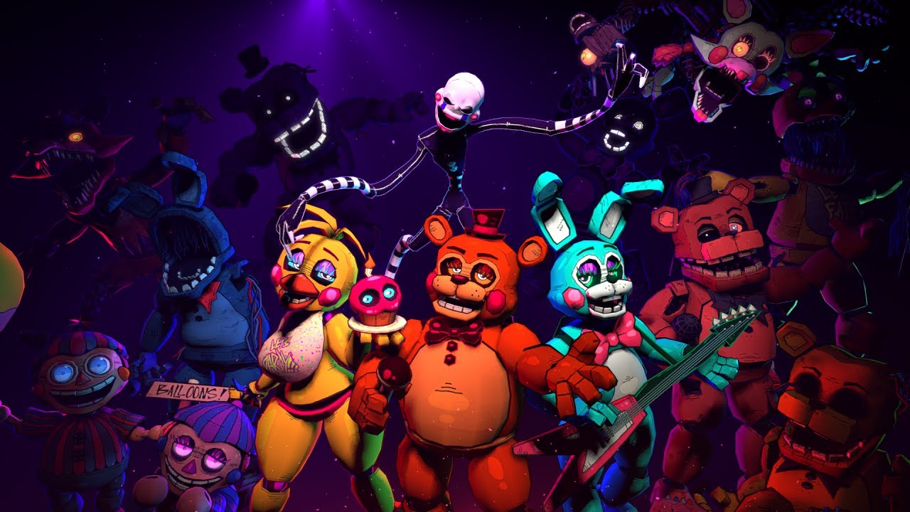 Stylized FNaF 2 Generations | Speed Art (sfm) - YouTube