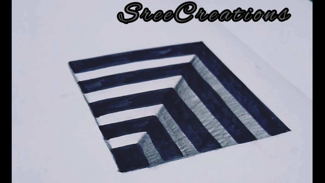 Very Easy!! How To Draw 3D Hole - Anamorphic Illusion - 3D Trick Art On ...