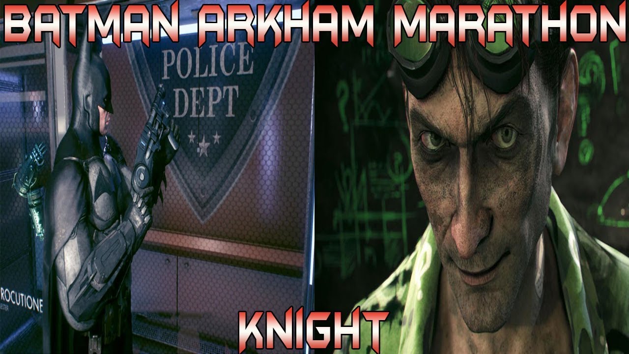 Batman Arkham Marathon Knight GCPD & Riddler Trial & AR Challenges ...