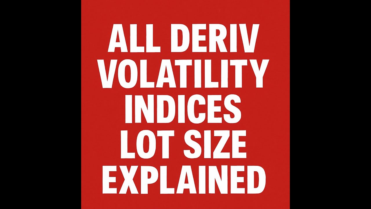 ALL DERIV VOLATILITY AND LOT SIZE EXPLAINED - YouTube