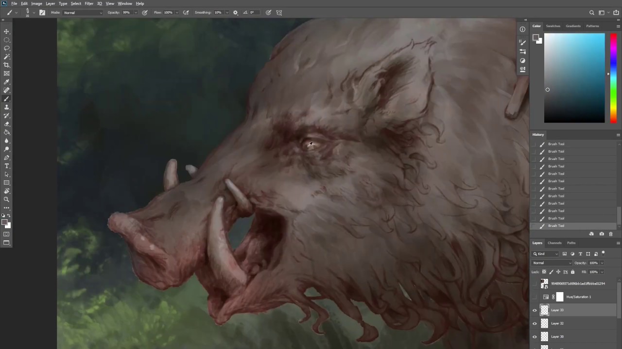 Boar rider speedpainting by Tomas Duchek - YouTube