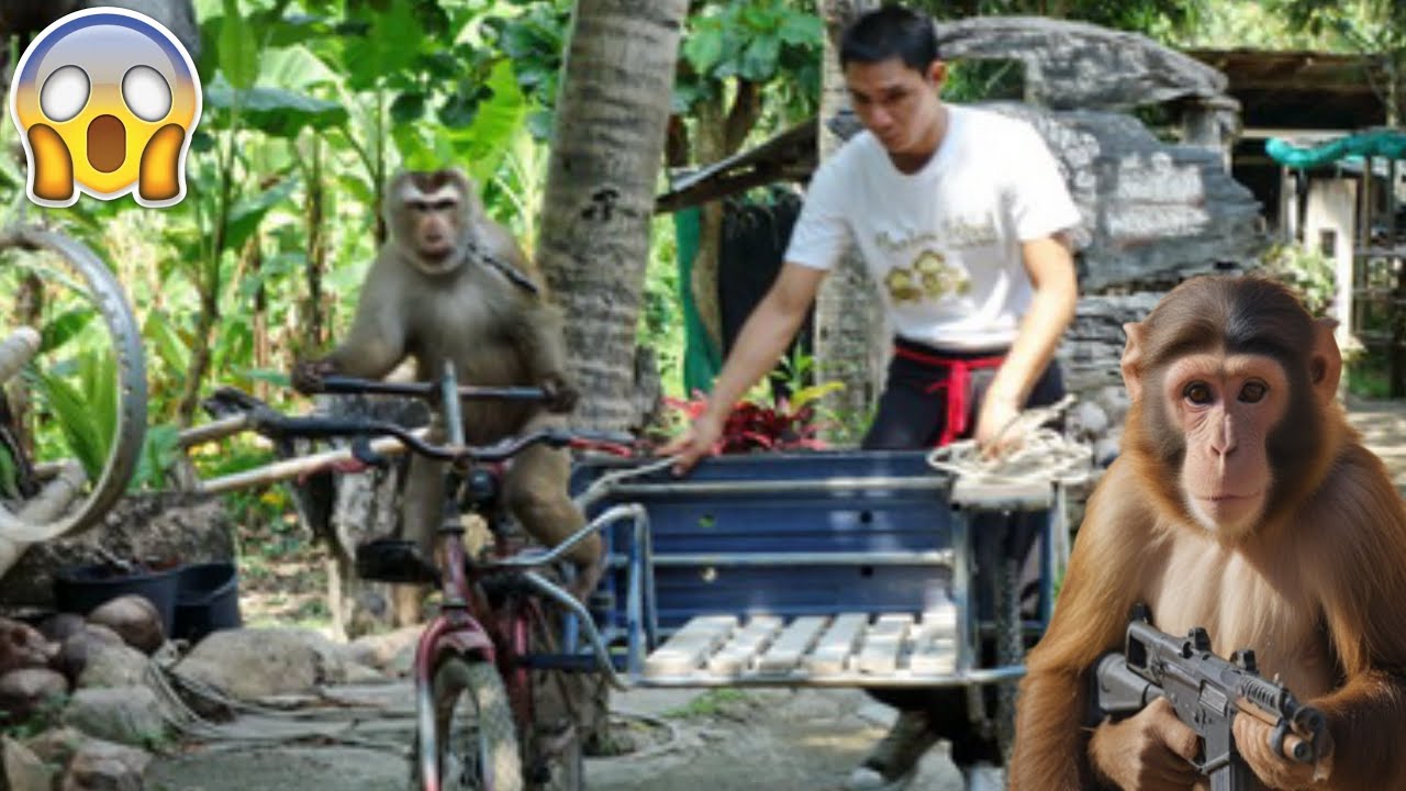 Monkey school in Thailand | Smart Monkeys picking coconuts | Funny Monkey 🐒 - YouTube