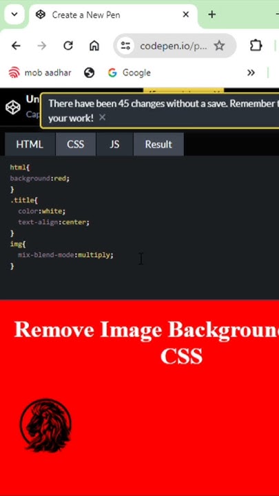 How To Remove White Background Of An Image Using Css Using Only One Line Of Code Youtube