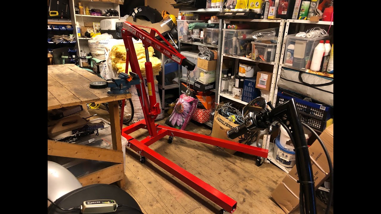 My new cherry picker engine hoist crane - YouTube