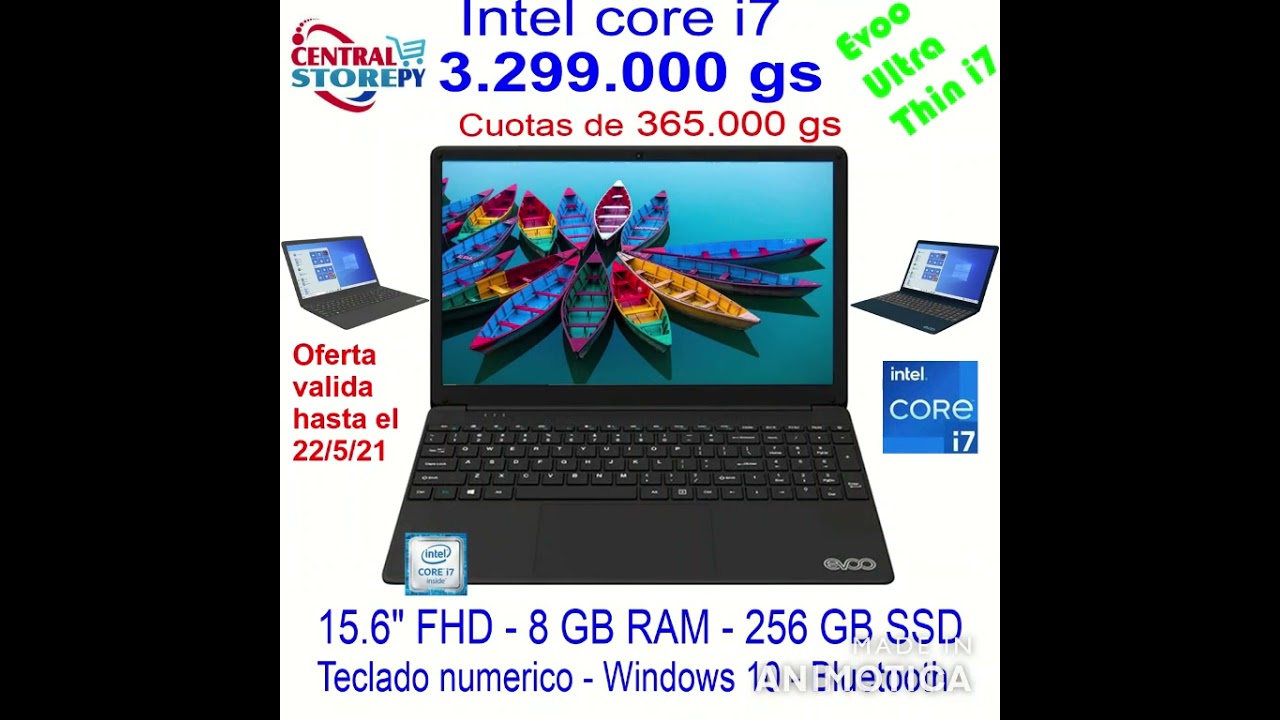 Notebook Evoo Ultra Thin EVC156- 15.6" Intel Core I7 -Oferta 3.299.000 ...