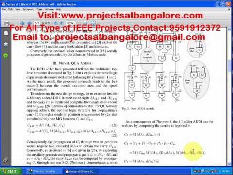 Design of Efficient BCD Adders in Quantum-Dot Cellular Automata - YouTube