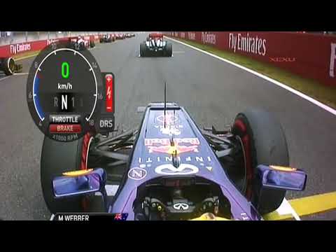 F1 2013 Onboard | Mark Webber Start Back Action Chaos Korea
