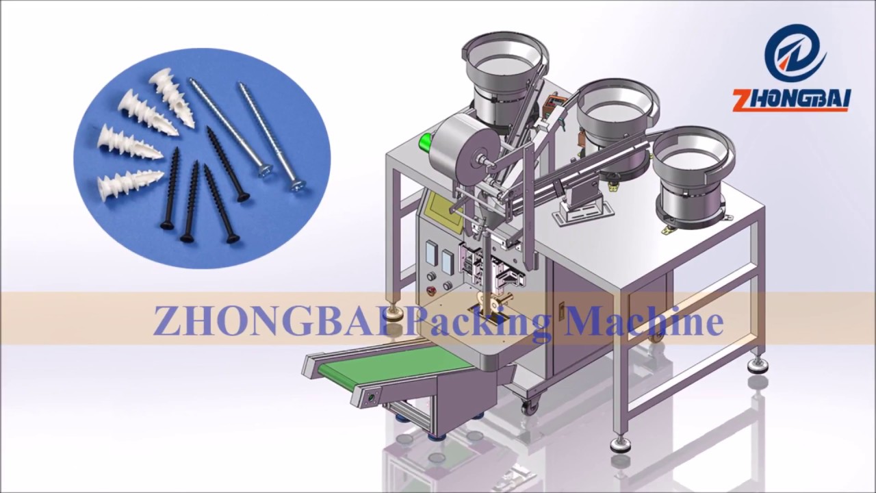 Auto screw fastener packaging machine with 3 bowls counting system ...