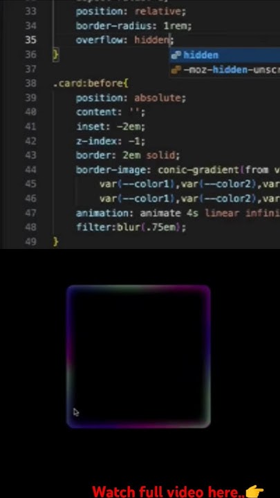 Glowing gradient border using CSS #css #cssanimation - YouTube