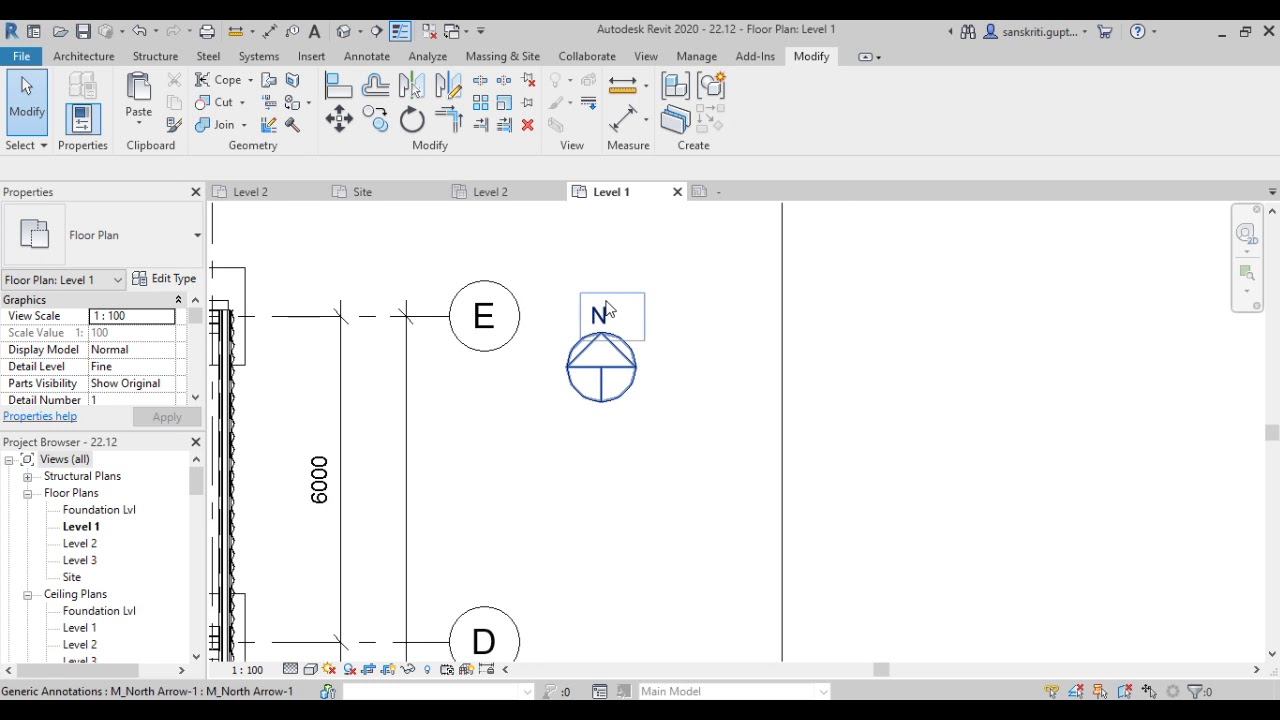 How To Place North Point In Revit - YouTube