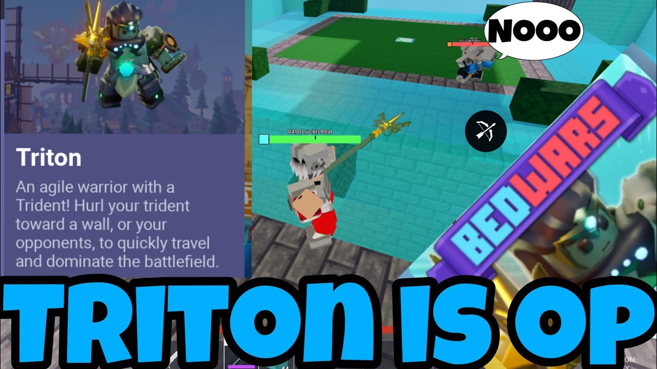 The New TRITON Kit Is OVER POWERED In Roblox BedWars - YouTube