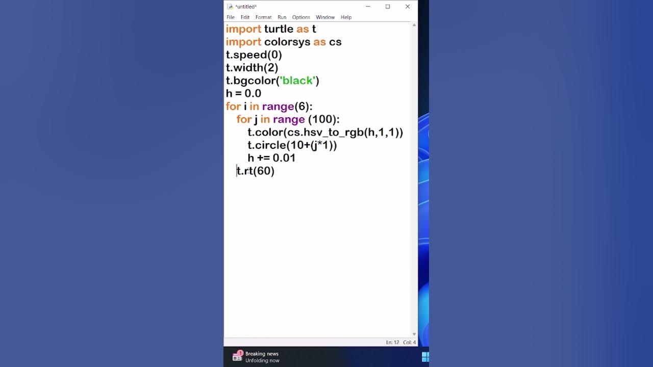 Roundup Python Graphics 2 Codingjourney Python Mswlogopattern Creativecoding Codeing Youtube