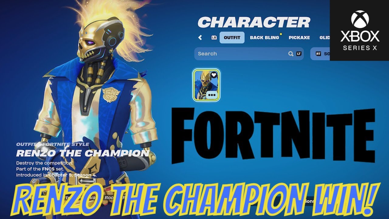 FORTNITE RENZO THE CHAMPION WIN! XBOX CHAPTER 5 SEASON 4 - YouTube