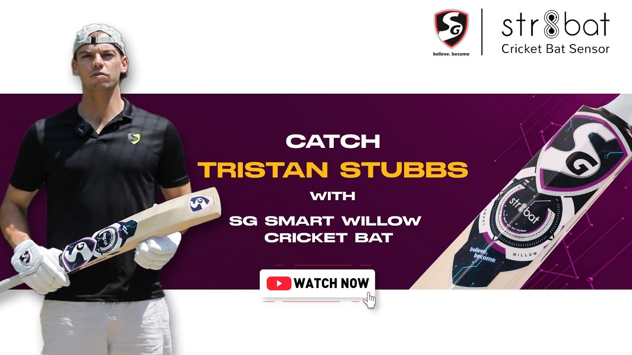 Catch Tristan Stubbs with SG Smart Willow Bat #technology #future # ...