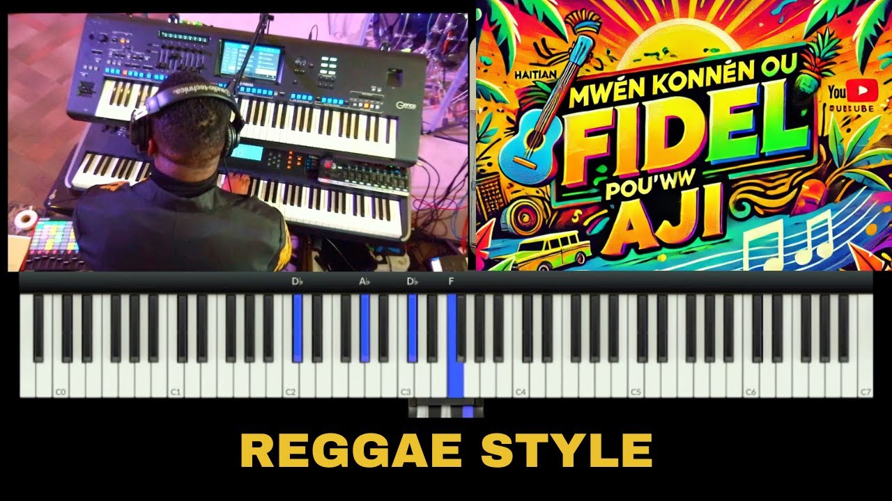 Mwen konnen ou Fidel pou'w Aji, Style Reggae en Do Majeur - YouTube