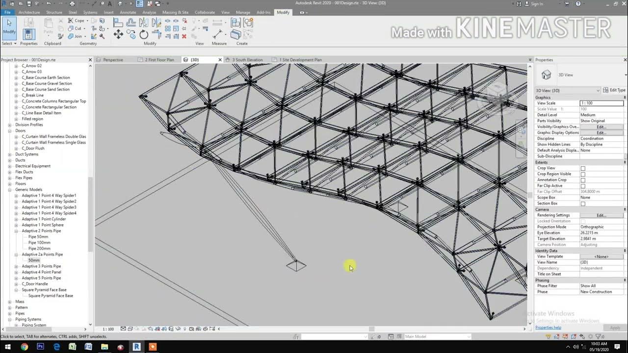 RD001 Custom Parametric Space Frame in Revit - YouTube