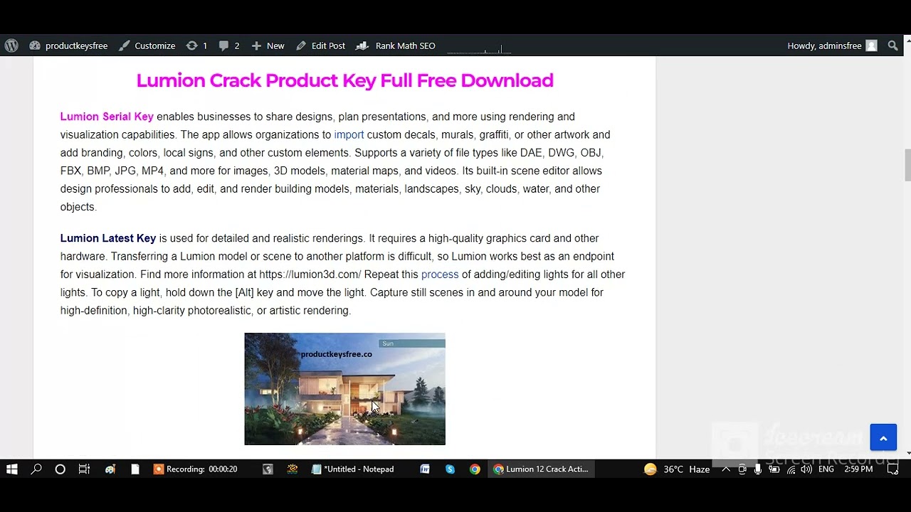 Lumion 12 Activation Code [2022] Free 100% Download - YouTube