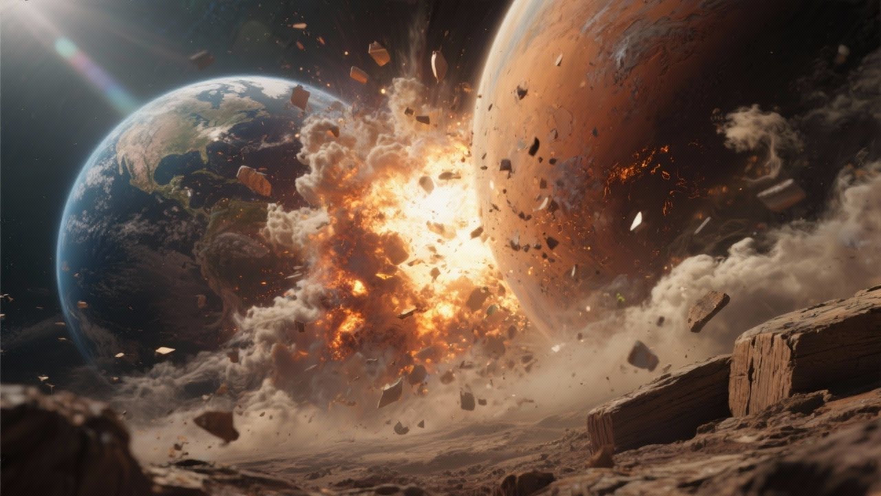 ماذا سيحدث اذا اصطدمت الكواكب ببعض؟ 🤯 | مصارعة الكواكب حلقات مجمعة ...