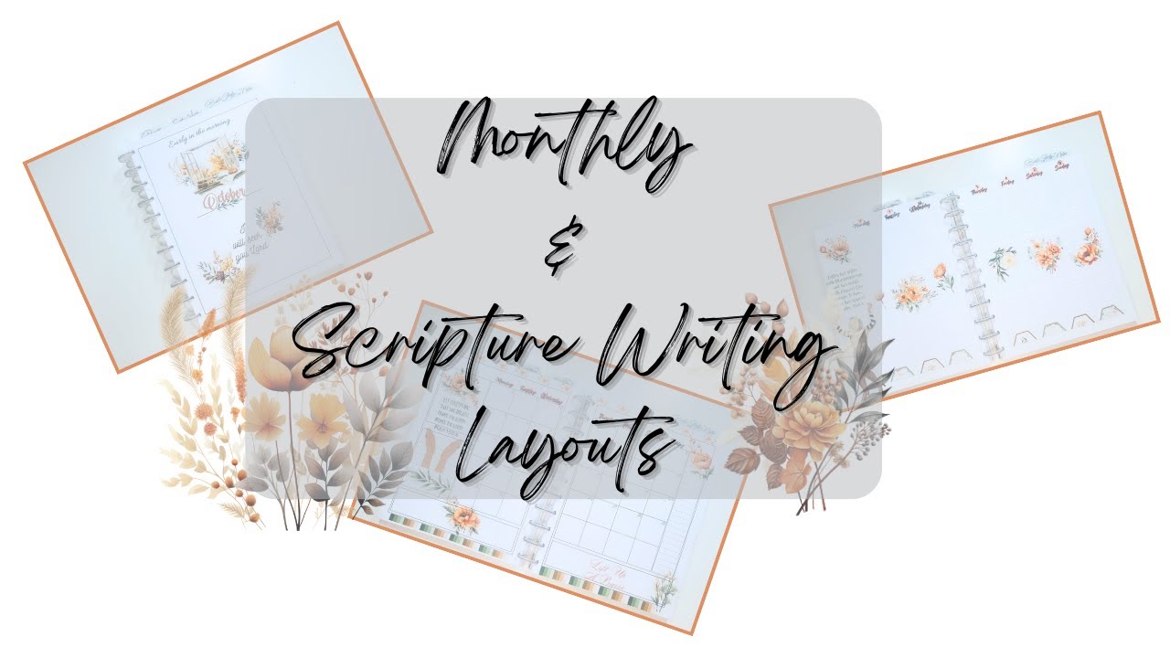 Monthly Layout & scripture writing layout for this week # ...