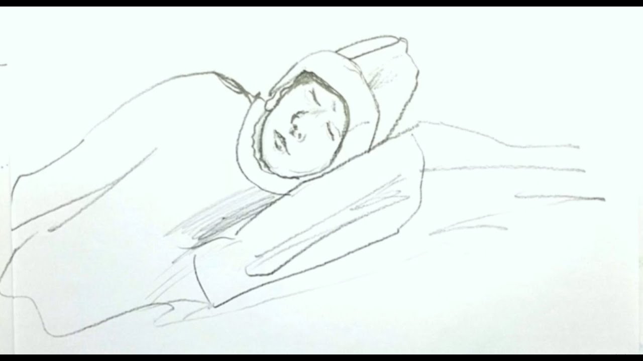 How to Draw a Man Lying on Bed | Drawing a Man | Pencil Art Video - YouTube