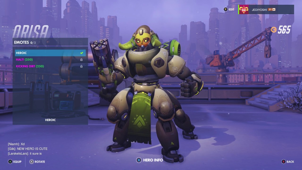 Overwatch - Orisa - All Unlockables (Skins/Emotes/Intros) - YouTube