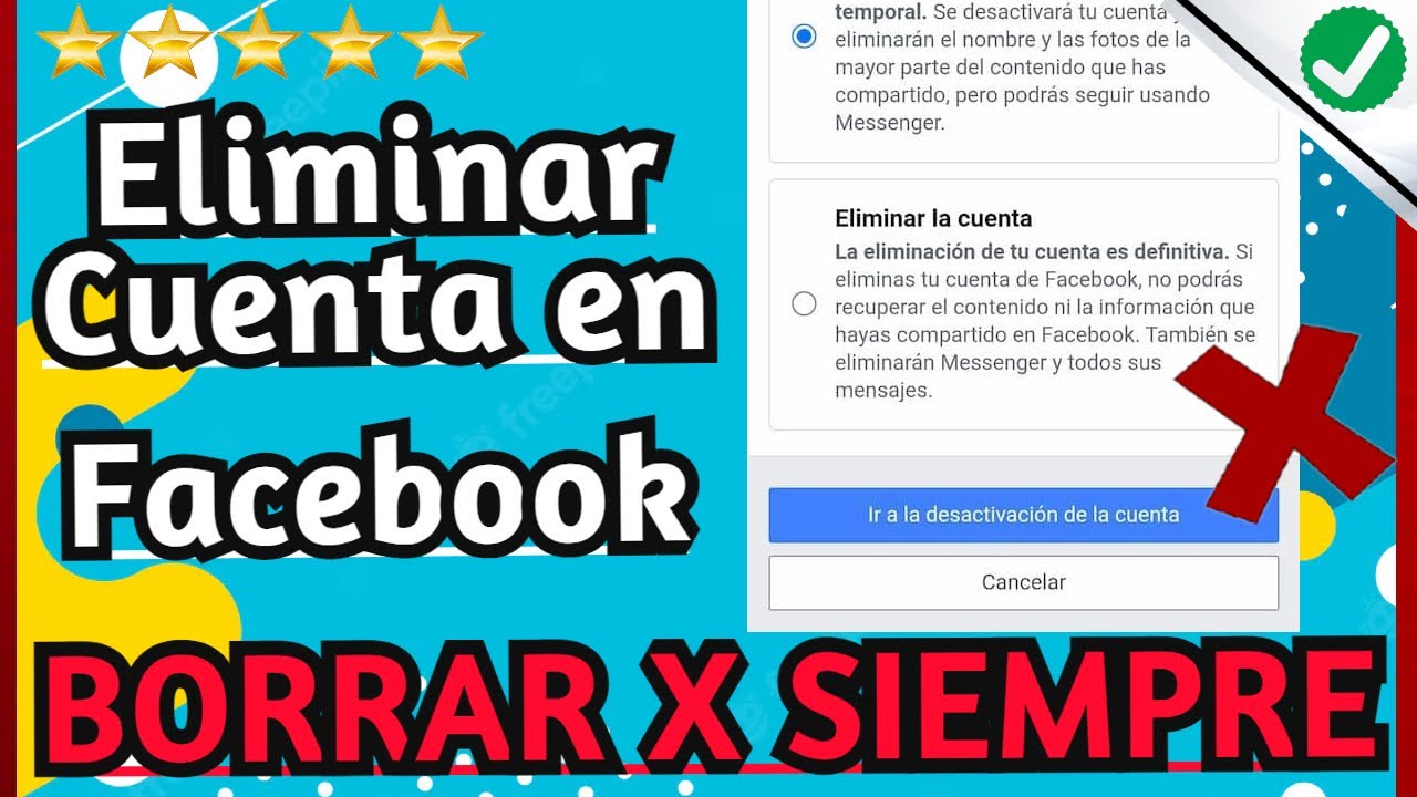 ASÍ PUEDES ELIMINAR CUENTA DE FACEBOOK 2025 PARA SIEMPRE Cómo eliminar ...