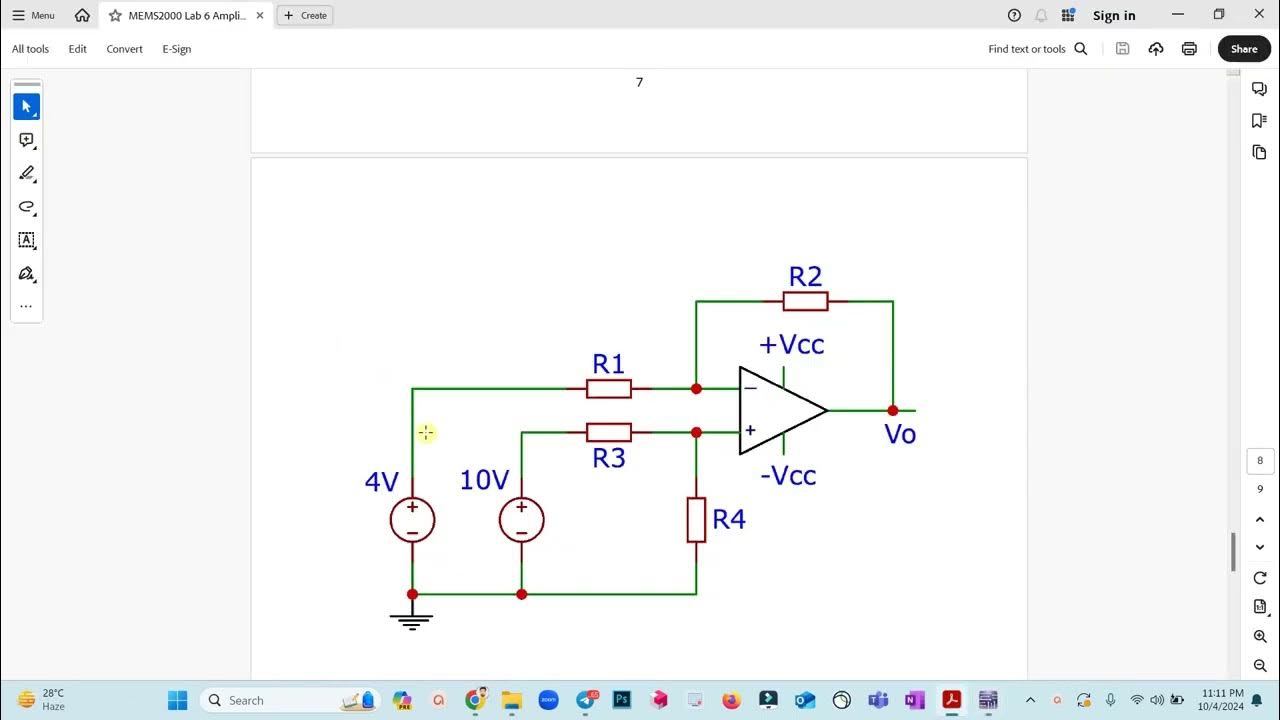 Op-Amp Subtractor Design and Simulation in MultiSim | Step-by-Step Guide - YouTube