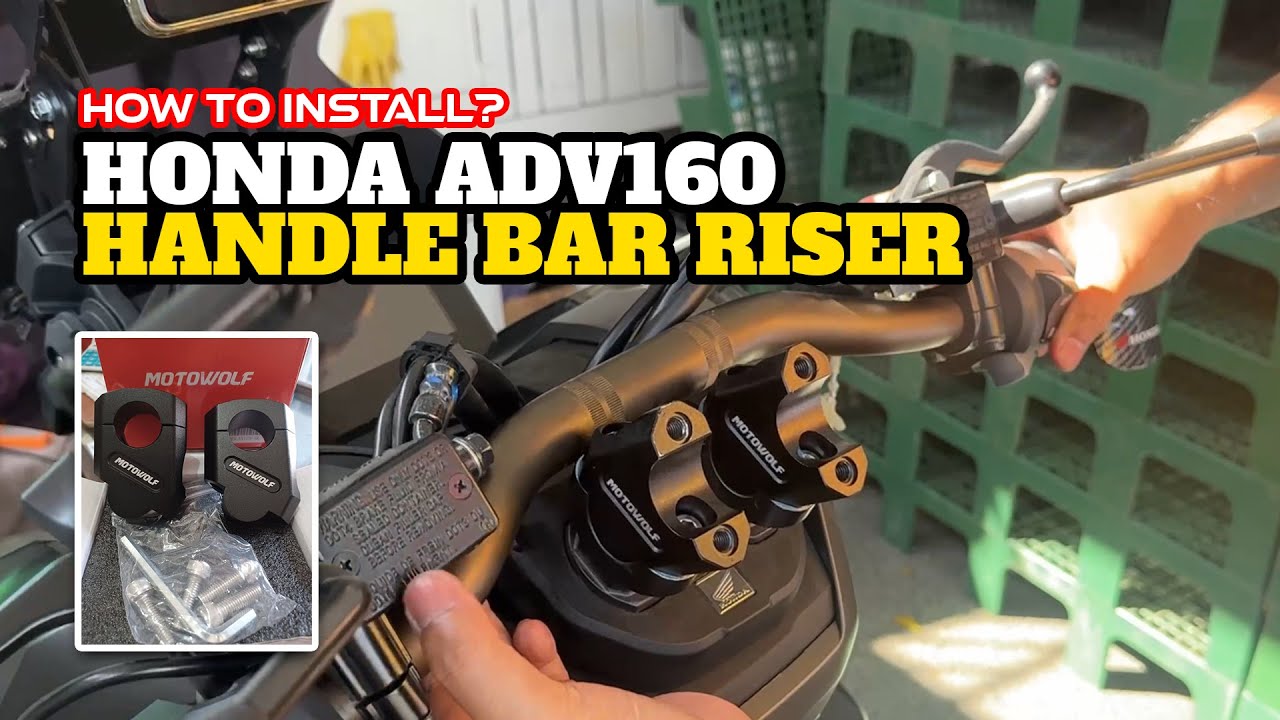 INSTALLATION HONDA ADV160 MOTOWOLF HANDLE BAR RISER - YouTube