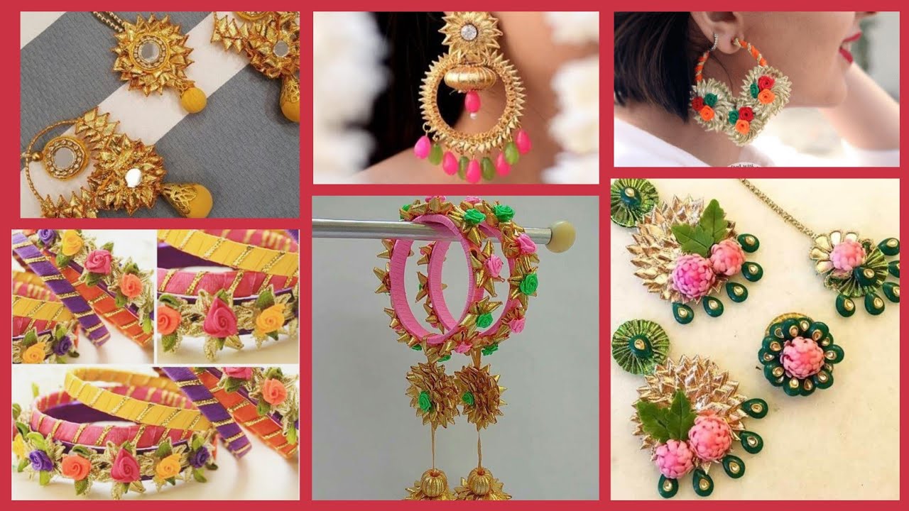 Mehandi mayun gota jewellery design/ beautiful gota jewellery design ...