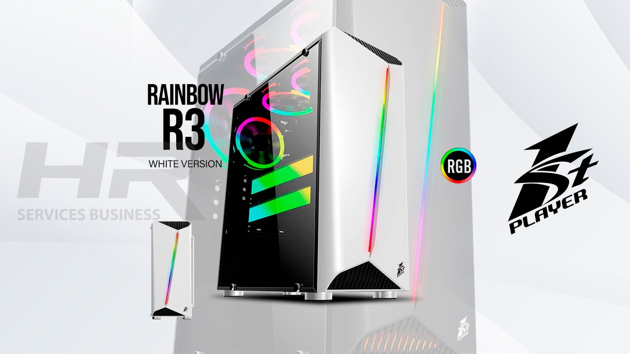Case Gamer RGB 1stPlayer Rainbow R3 White , ATX - YouTube