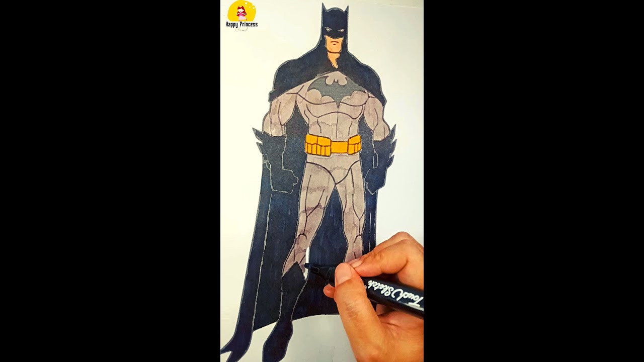 COLORING BATMAN | How to Coloring Batman | Coloring Superheroes ...