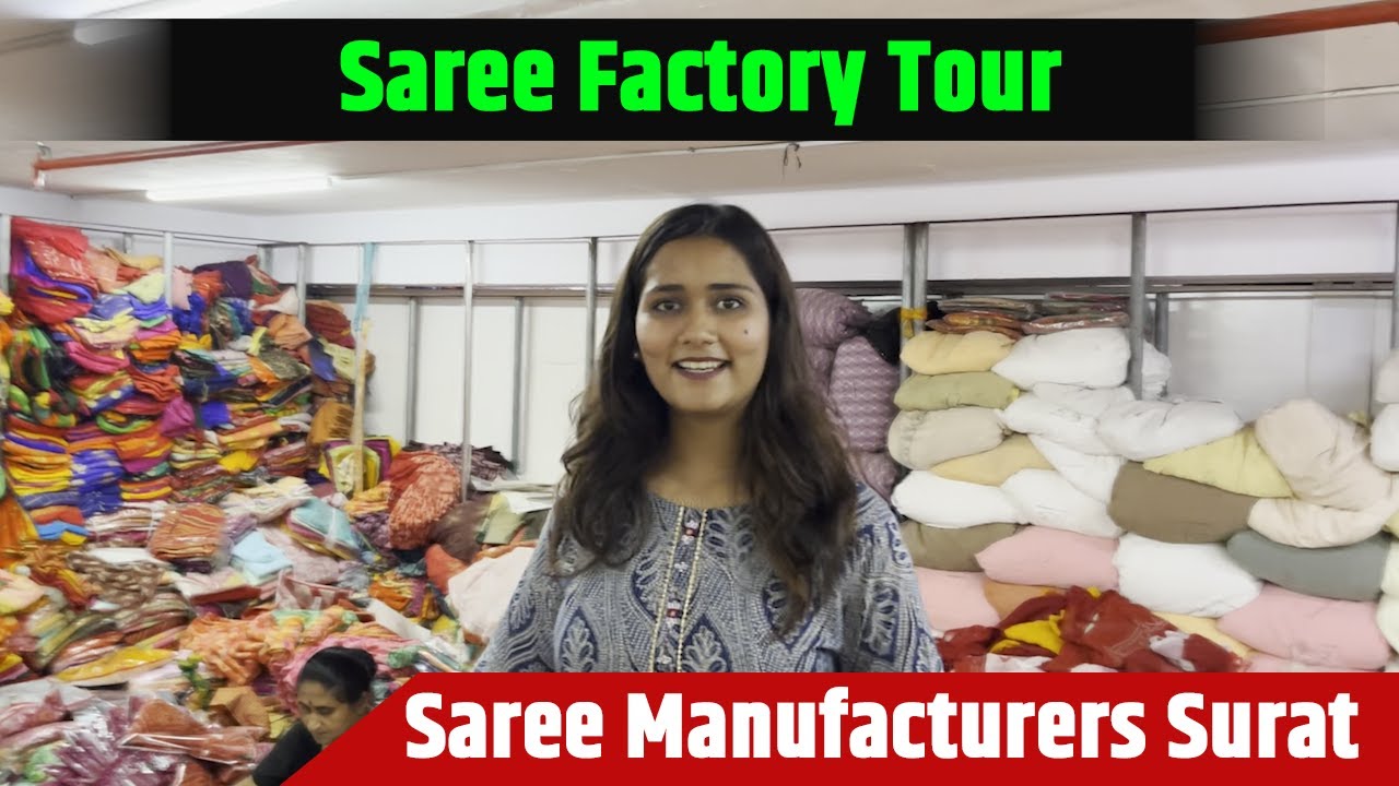 Surat Saree Factory | Saree Factory Tour | Surat Saree Wholesale Market ...