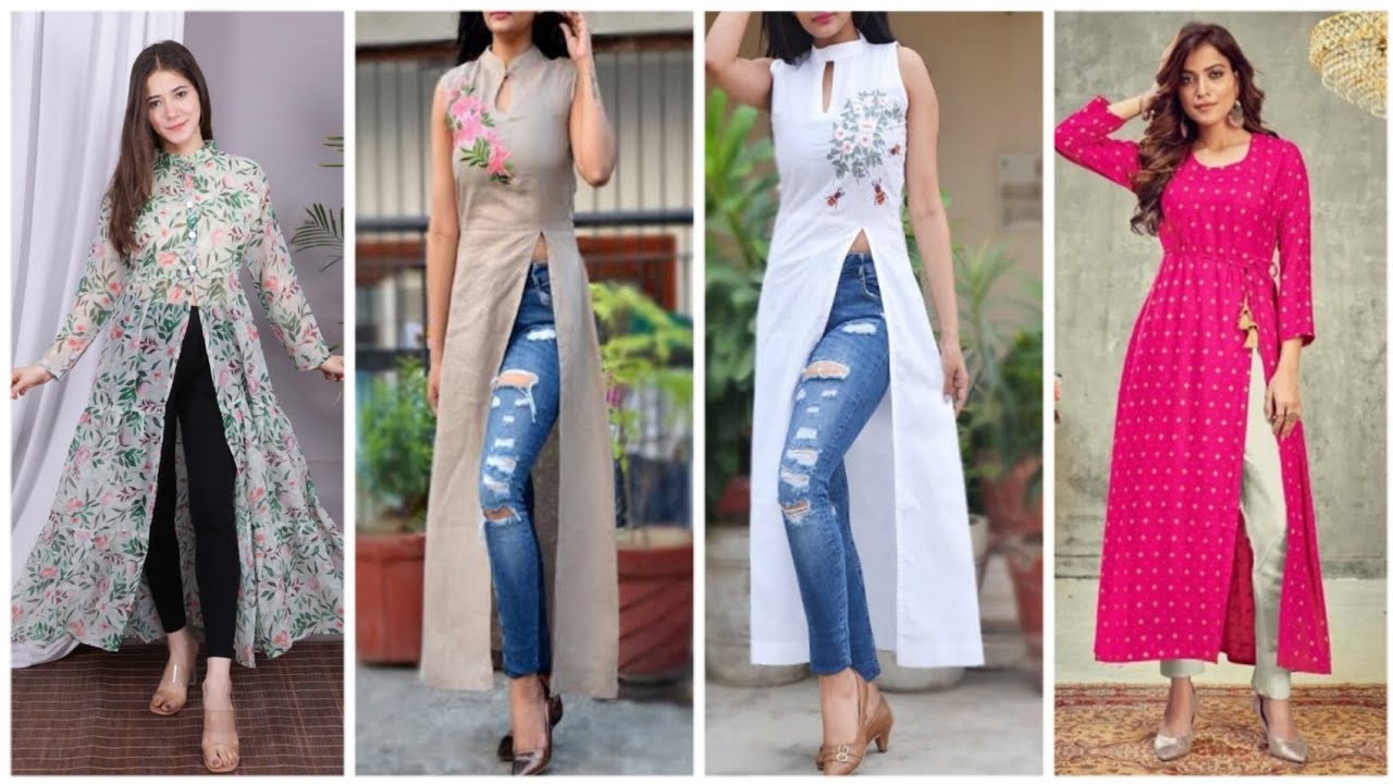 Slit Kurti Designs 2023 Side and Front Cut Kurti Designs| Trending ...