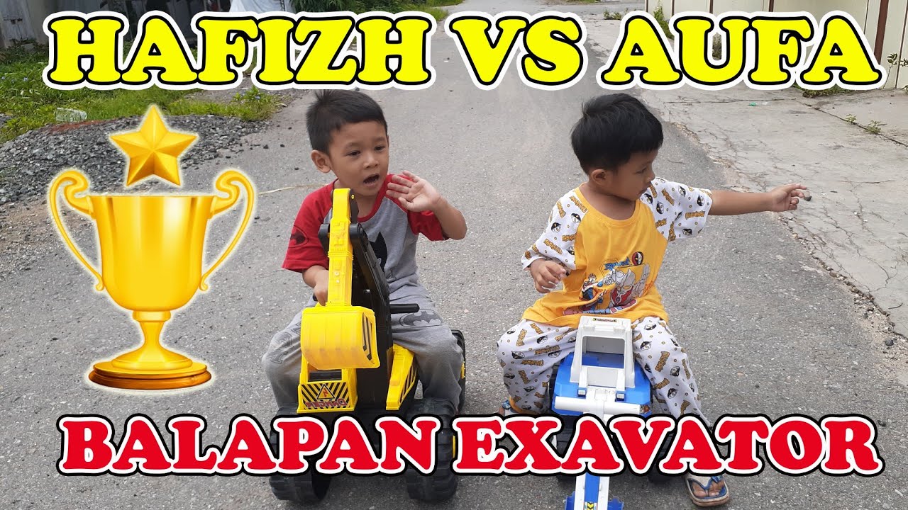 MAIN BALAPAN EXAVATOR SAMA AUFA - YouTube