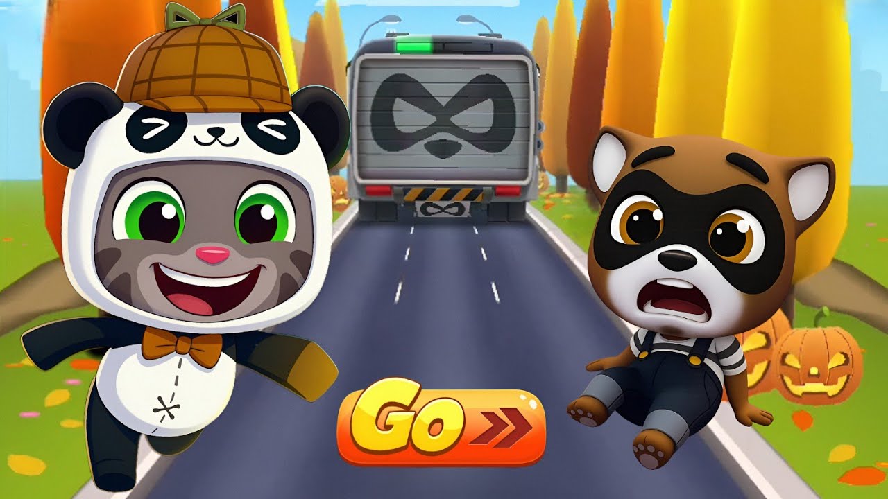 Talking Tom Gold Run - Panda Tom vs Raccoon Boss Fight in Winter ...