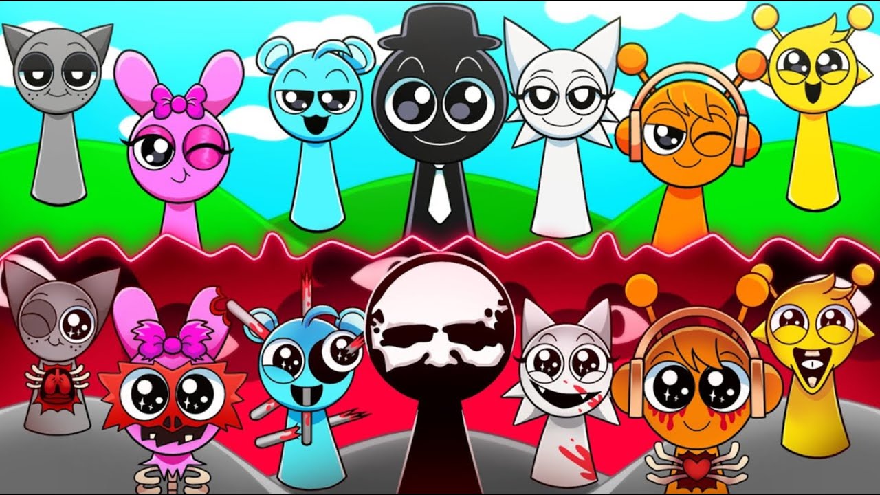 Sprunki morphs! Tunner Tree Fun bot horror Gray Simon Durple Fun tv Raddy Jevin Oren Fun bot ...