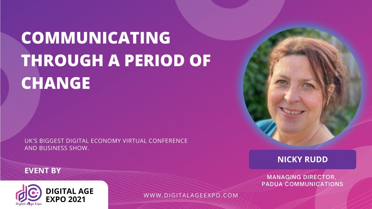 Nicky Rudd - Communicating through a Period of Change Part 1 | Seminar ...