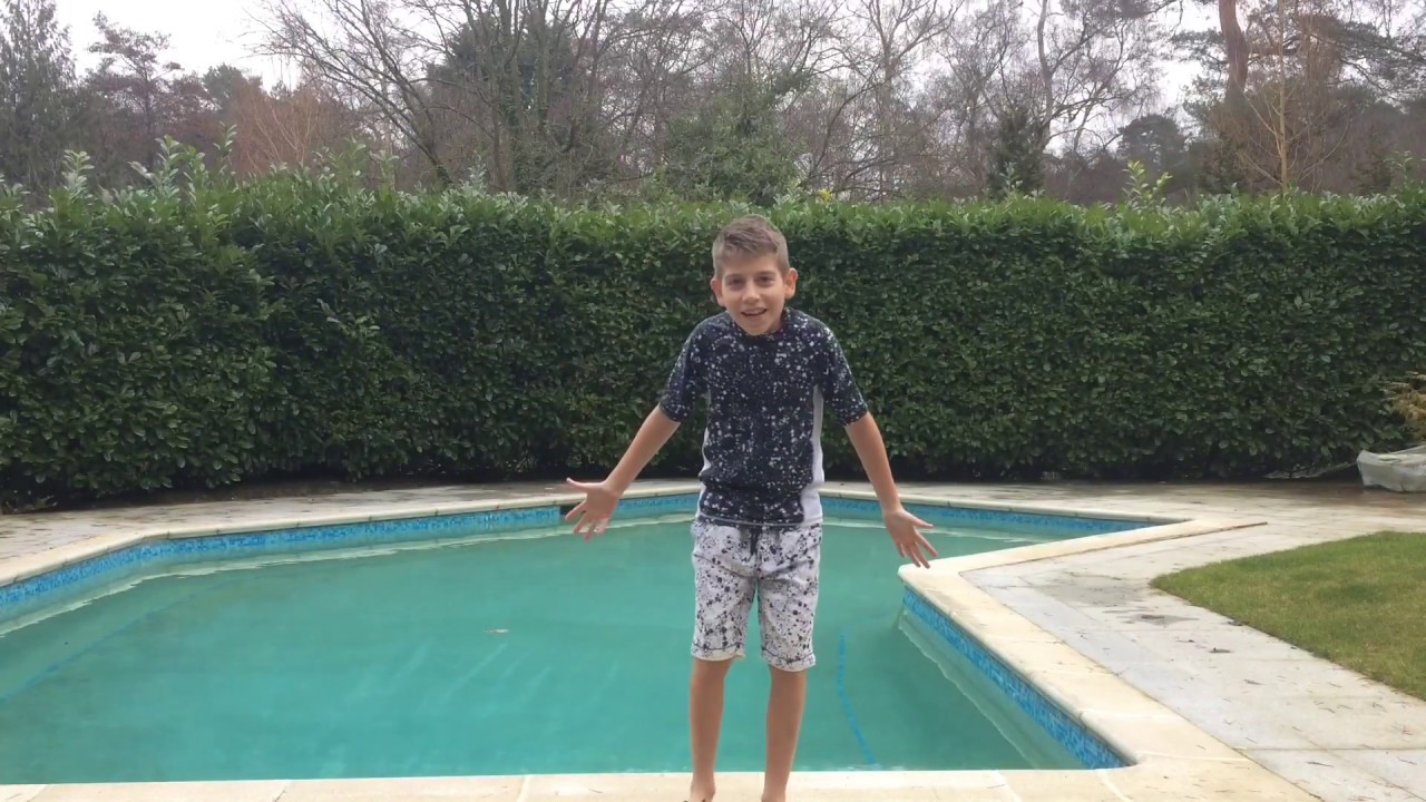 JUMPING IN FREEZING COLD POOL - YouTube